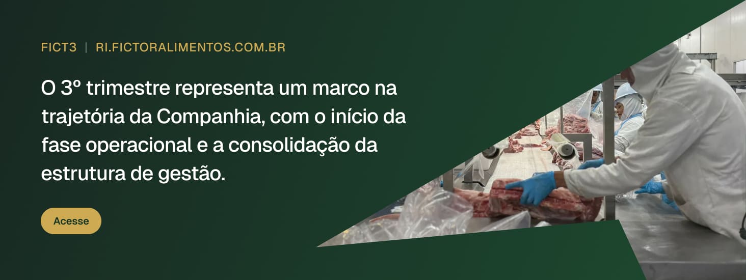 Fictor Alimentos | Relações com Investidores | FICT3 Fictor Alimentos ...